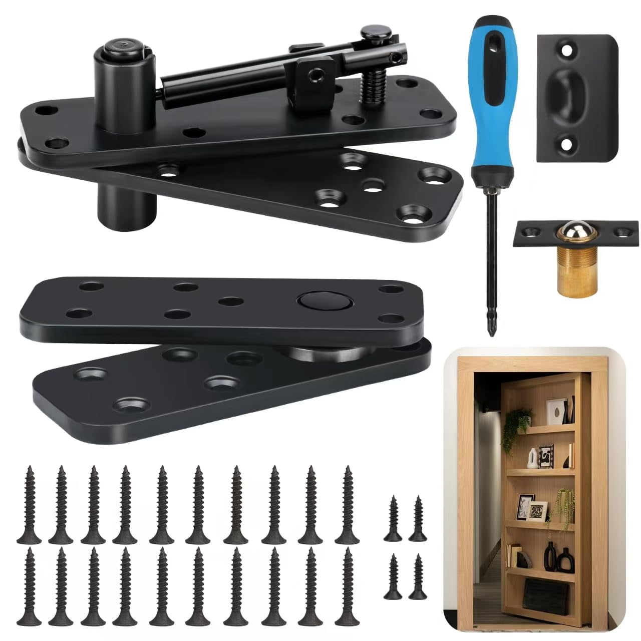 Stainless Steel Hidden Door Hinges, Swing Pivot Hinges, 360°Rotation ...