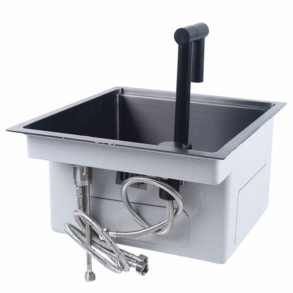 Stainless Steel Hidden Kitchen Square Sink Single Bowl With Folding ...