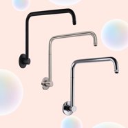 Adjustable Shower Arm Extension by WaterPoint, Brass Showerhead ...