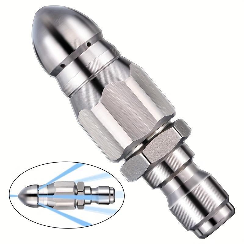 Stainless Steel High-pressure Sewer Pipe Unblocking Nozzle, Quick ...