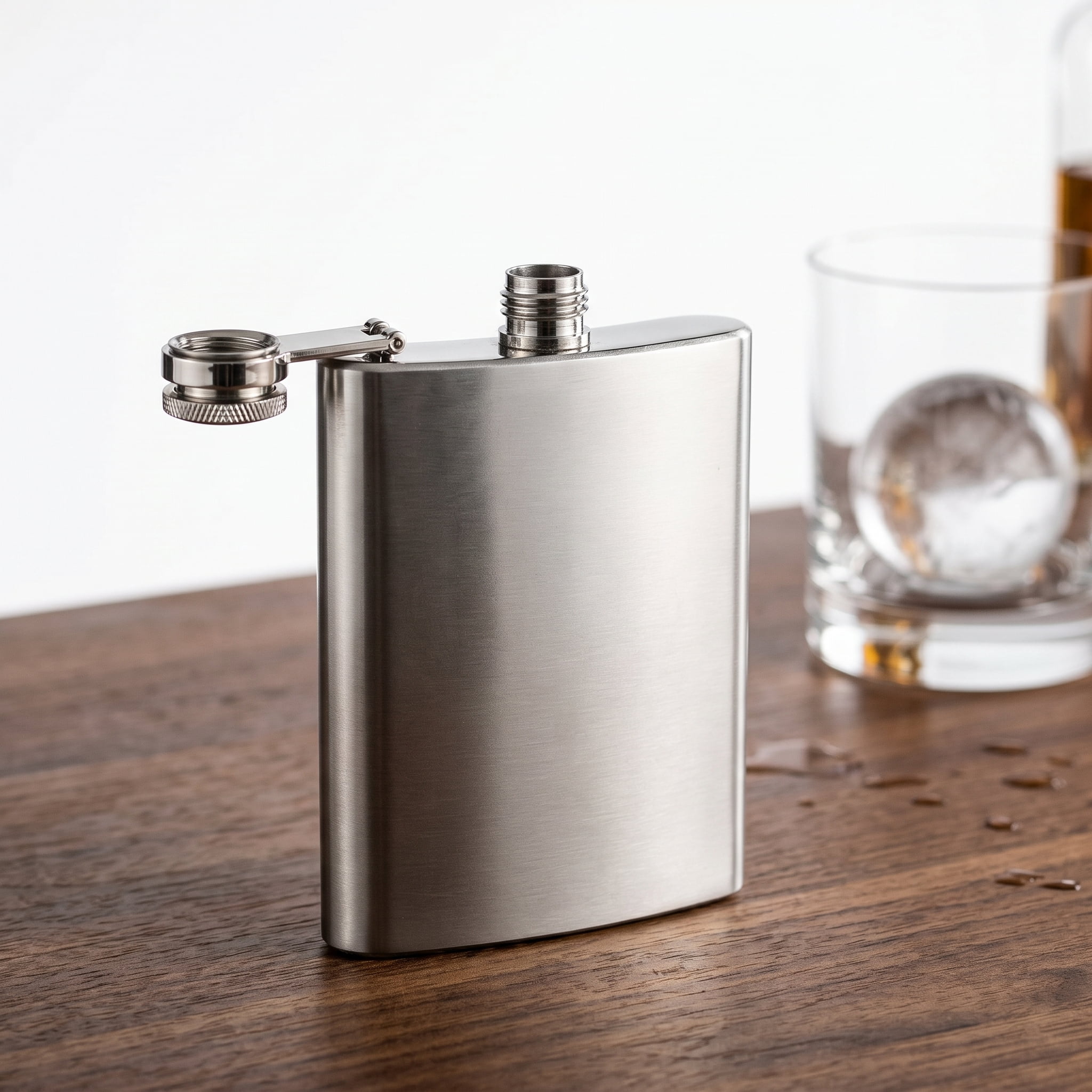 Stainless Steel Hip Flask – Compact Leak-Proof Liquor Flask with Funnel ...