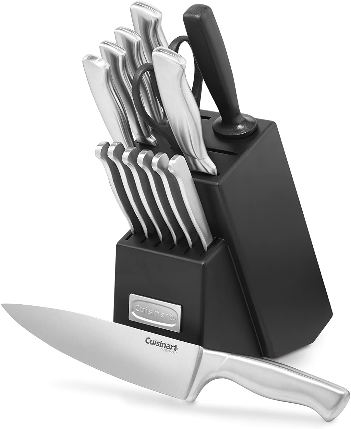Stainless Steel Hollow Handle 15-Piece Cutlery Block Set, Kitchen Knife ...