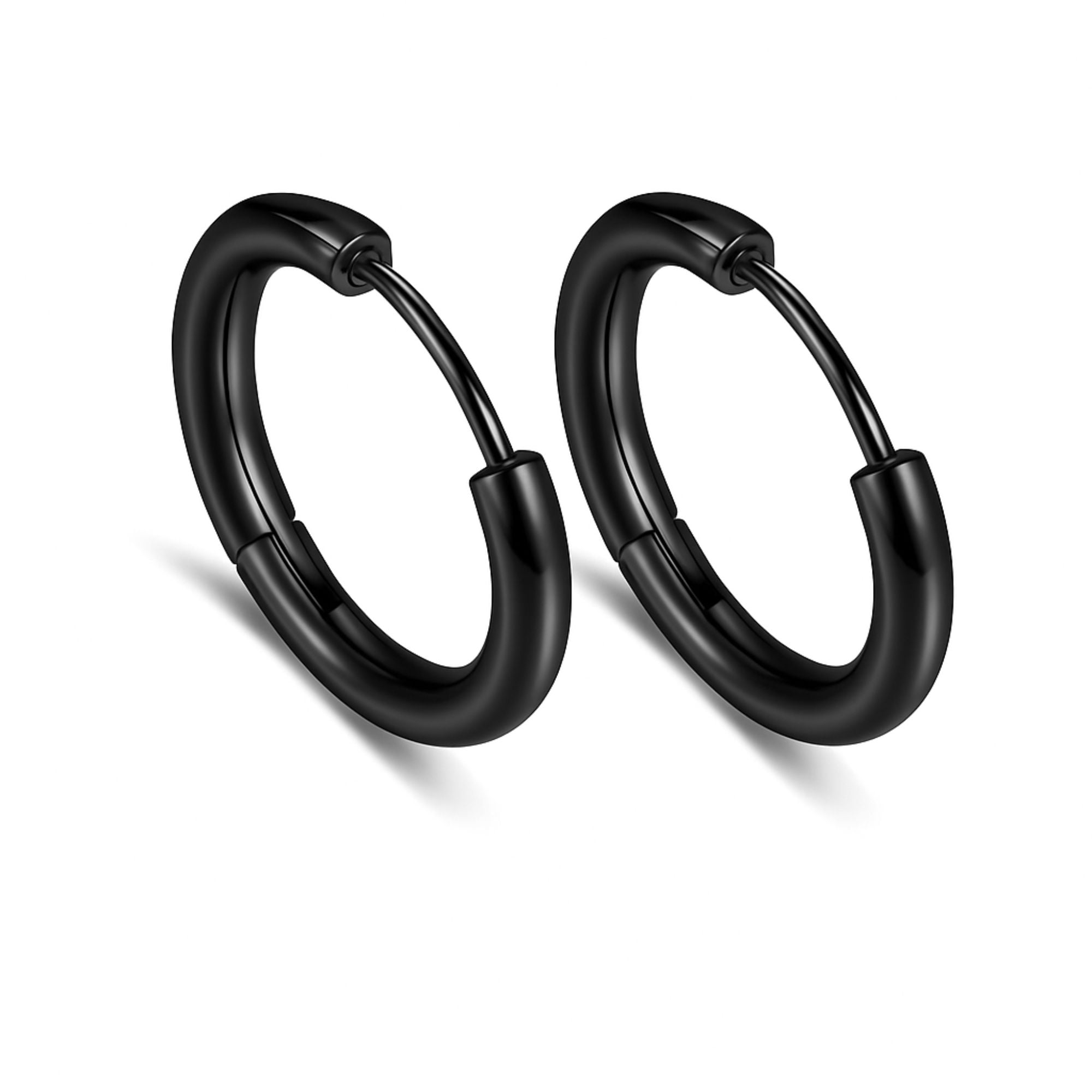 Stainless Steel Hoop Earrings by Ginger Lyne Huggie Style for Lobe ...