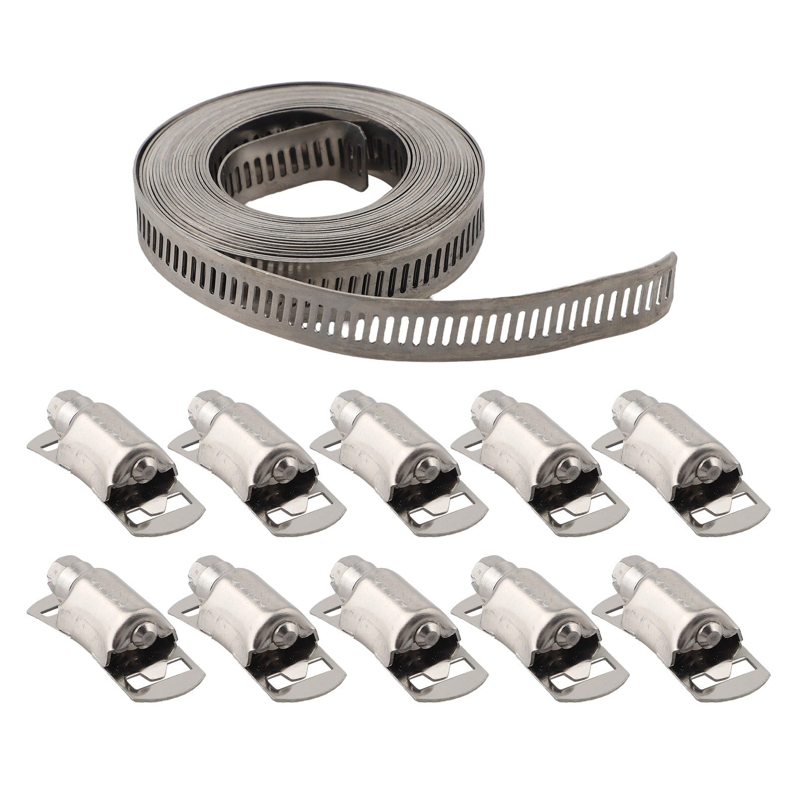 Stainless Steel Hose Clamp Adjustable Large Worm Gear Hose Clamp DIY ...