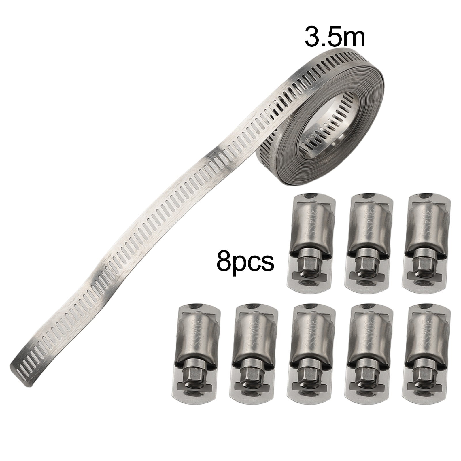 Stainless Steel Hose Clamp Adjustable Large Worm Gear Hose Clamp Kit ...