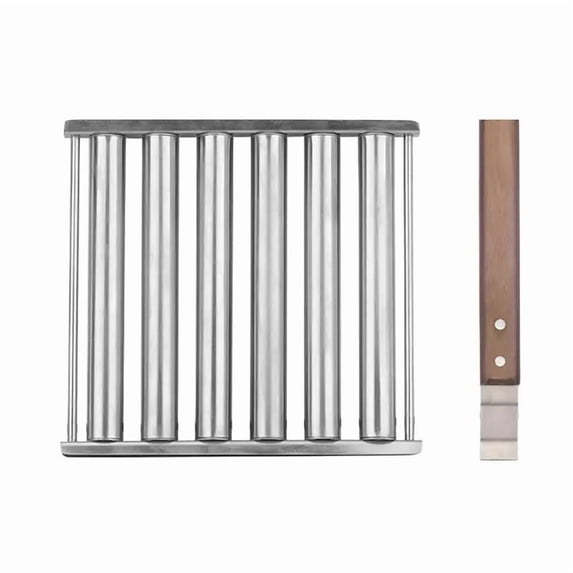 Stainless Steel Hot Dog Roller Grill Rack - 6-Roller Sausage Heater ...