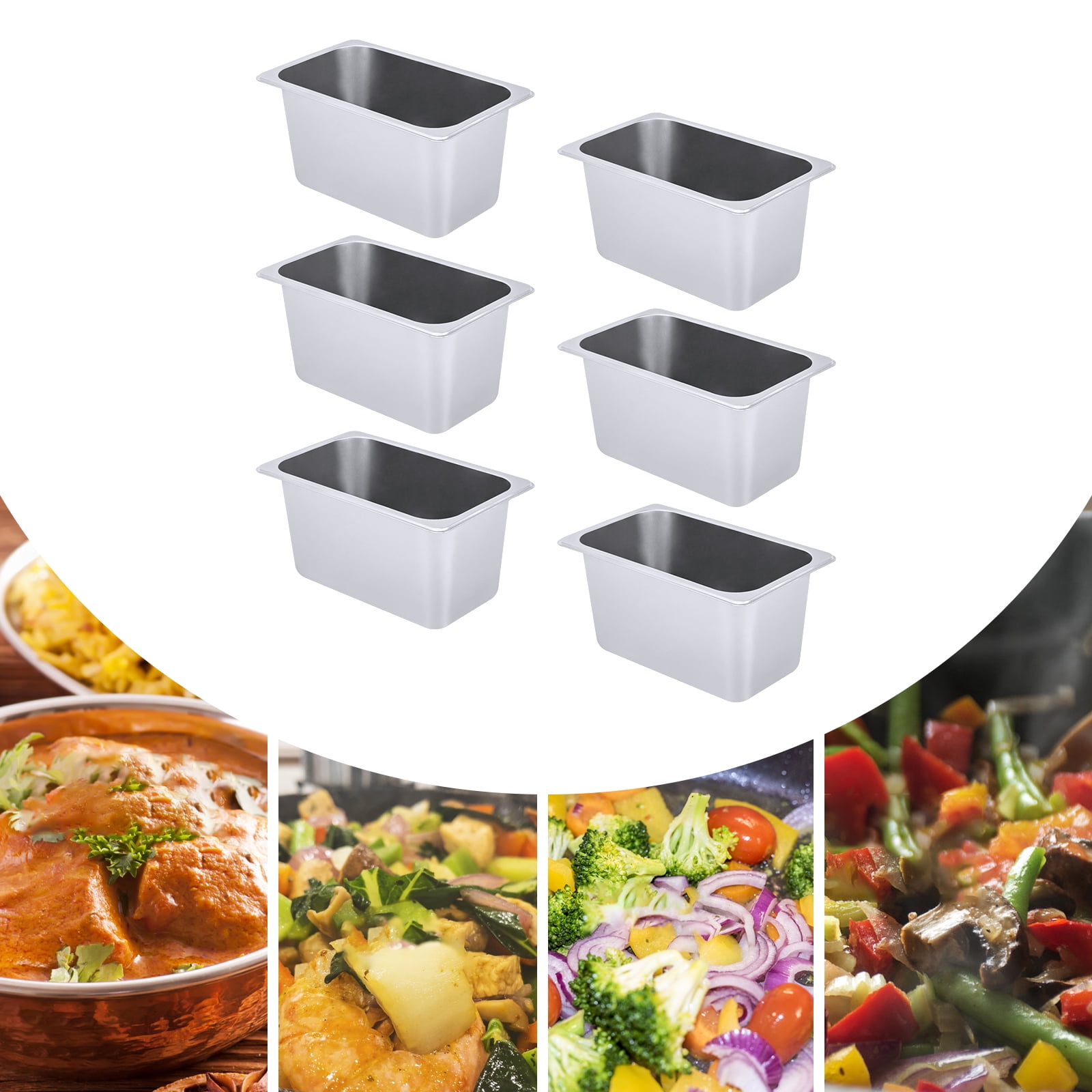 Stainless Steel Hotel Pan Set – 6 Pans, Heavy-Duty, Insulated ...
