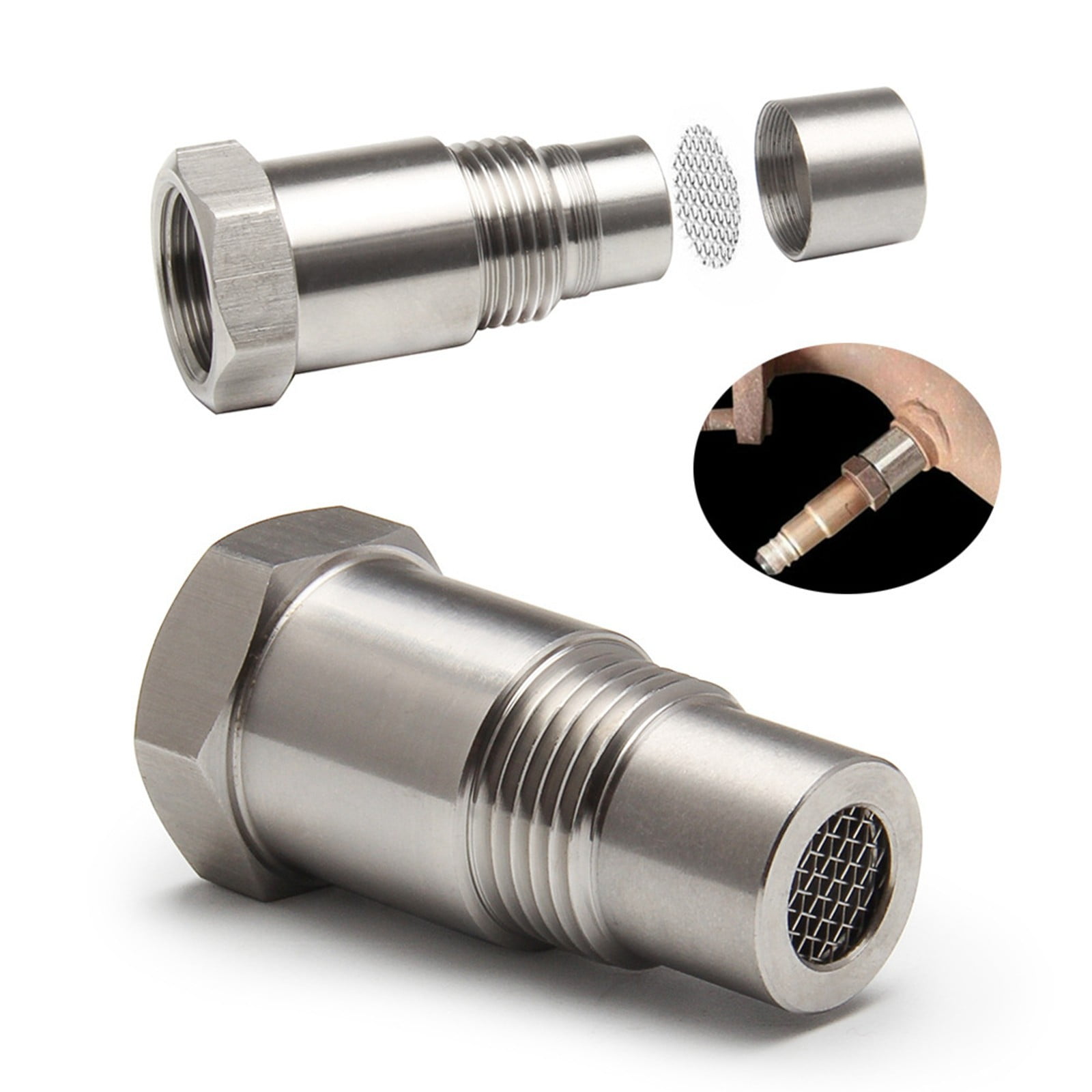 Stainless Steel Hydraulic Filter Fitting, Inline Mesh Screen Strainer ...