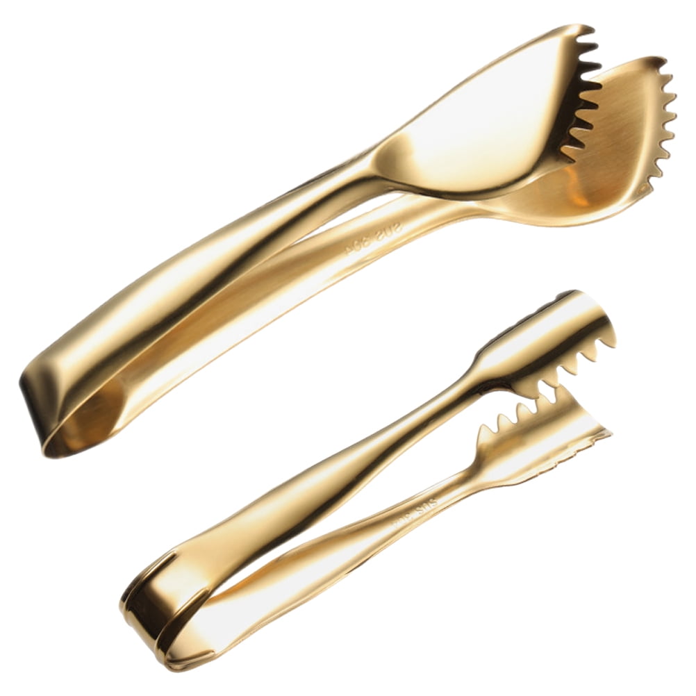 Stainless Steel Ice Bucket 2 Pcs Cube Tongs Convenient Food Bun Clip ...