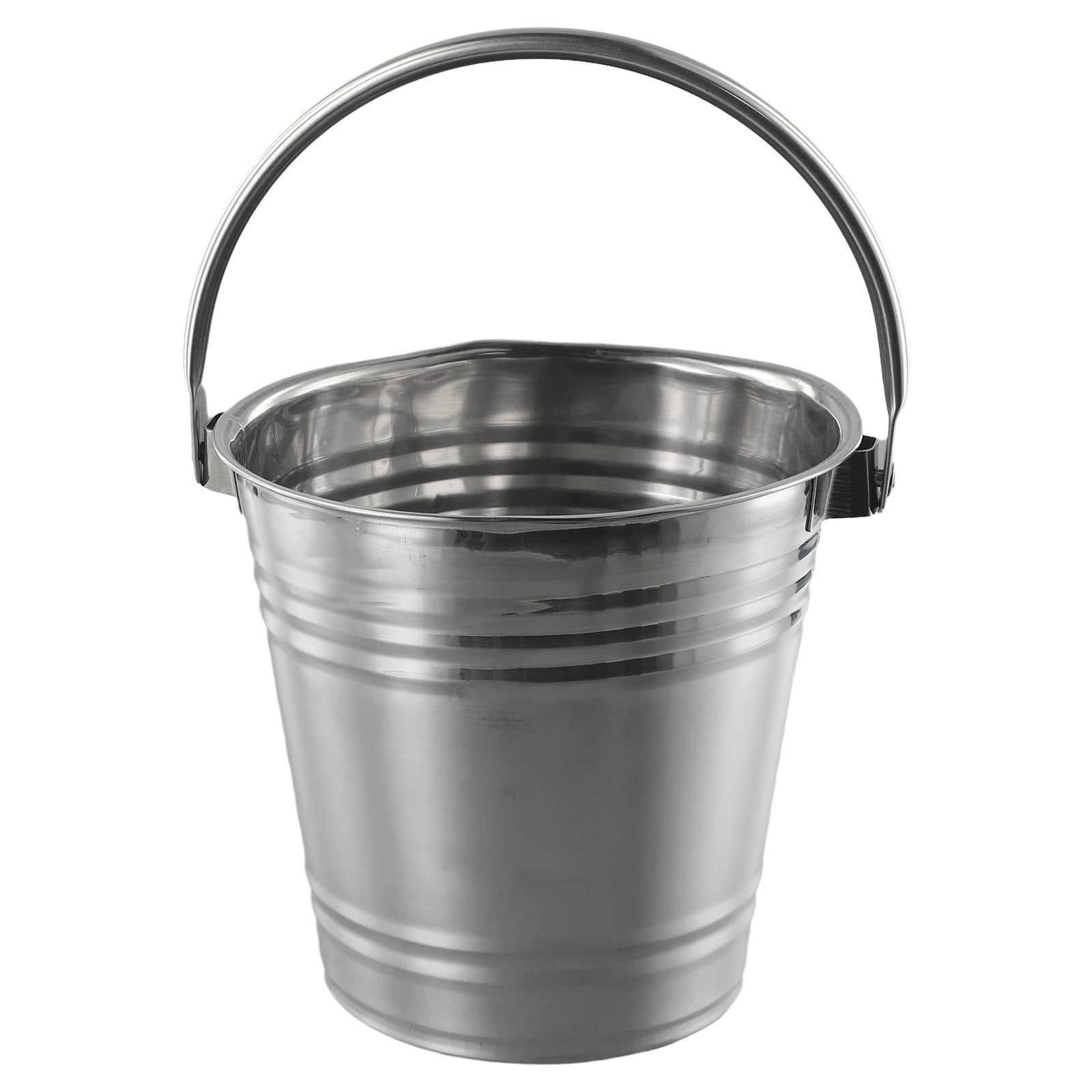 Stainless Steel Ice Bucket Portable Ice Chiller Cooler with Comfortable ...