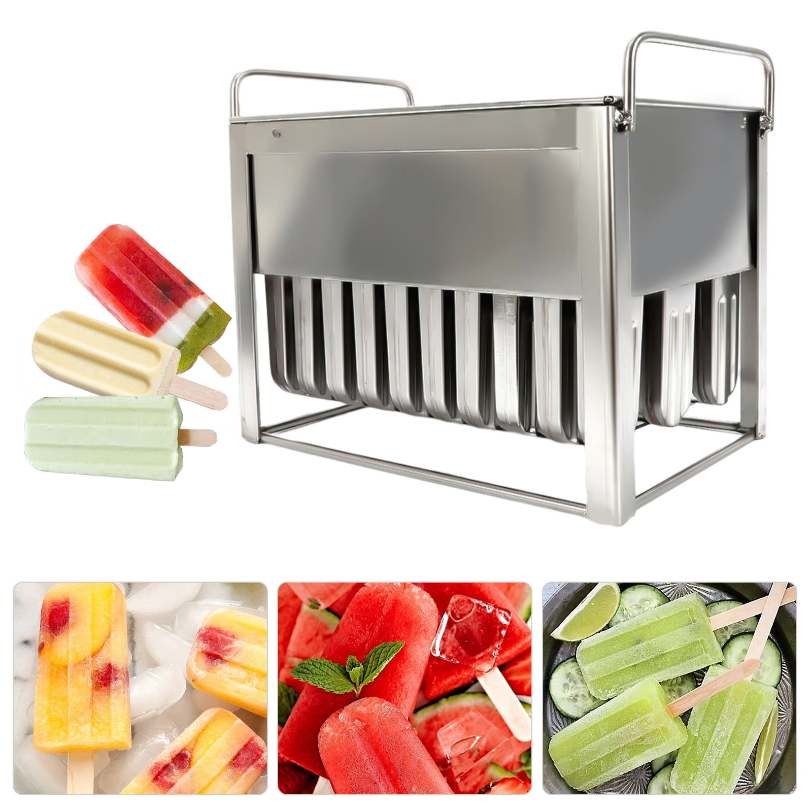 Stainless Steel Ice Cream Stick Mold, 30-Piece Popsicle Maker, Easy ...