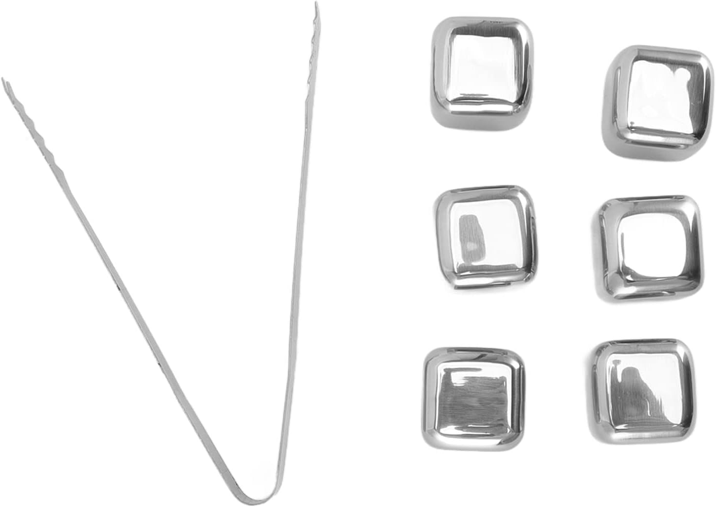 Stainless Steel Ice Cube, Safe Nontoxic Metal Whiskey Ice Cubes Fast ...