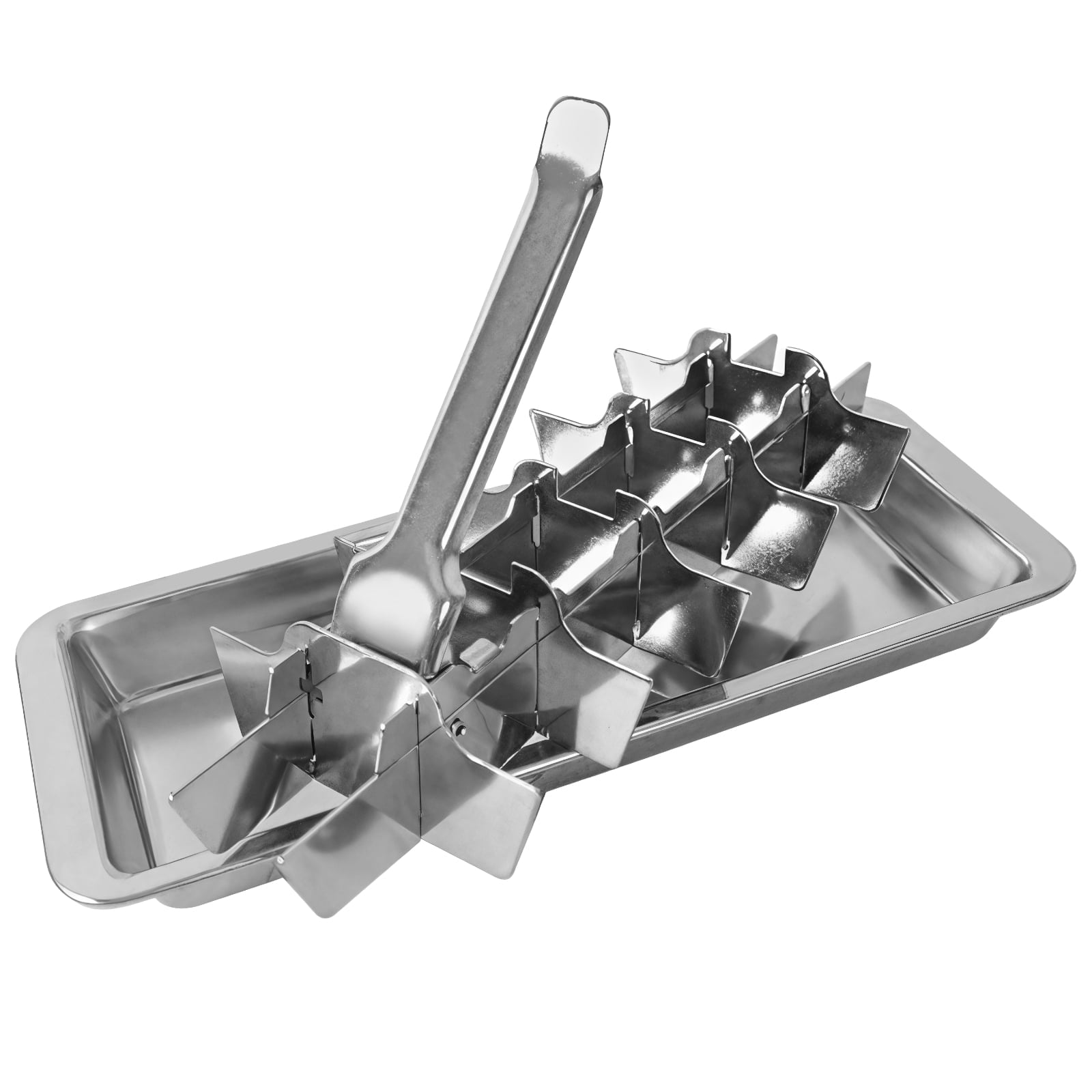 Stainless Steel Ice Cube Tray with Handle, Stainless Steel Ice Tray ...