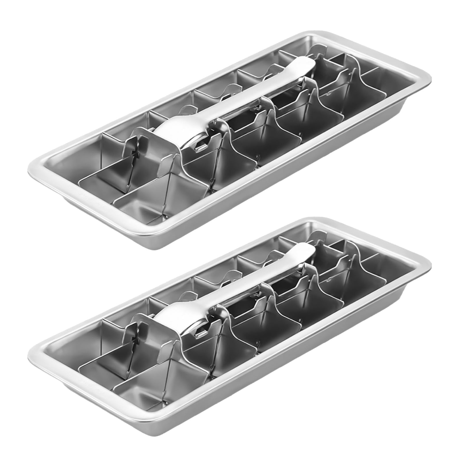 Stainless Steel Ice Cube Trays for Freezer, Metal Ice Cube Trays with ...