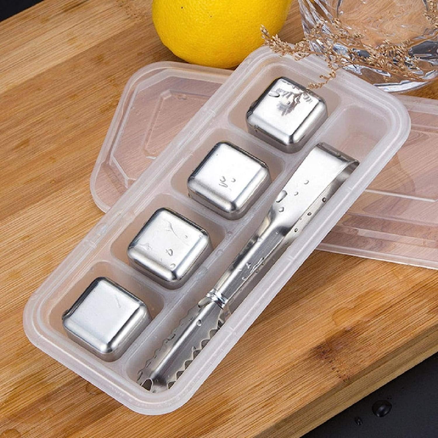 Stainless Steel Ice Cubes,Reusable Metal Ice Cubes,for Beverages with ...
