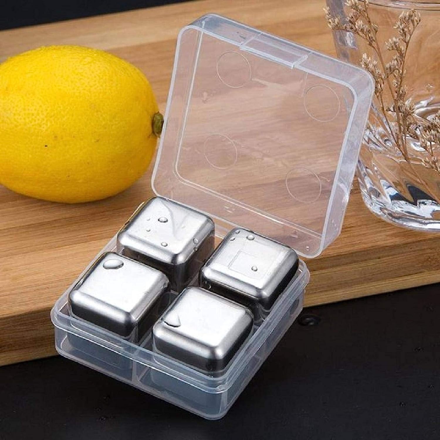 Stainless Steel Ice Cubes,Reusable Metal Ice Cubes,for Beverages with ...