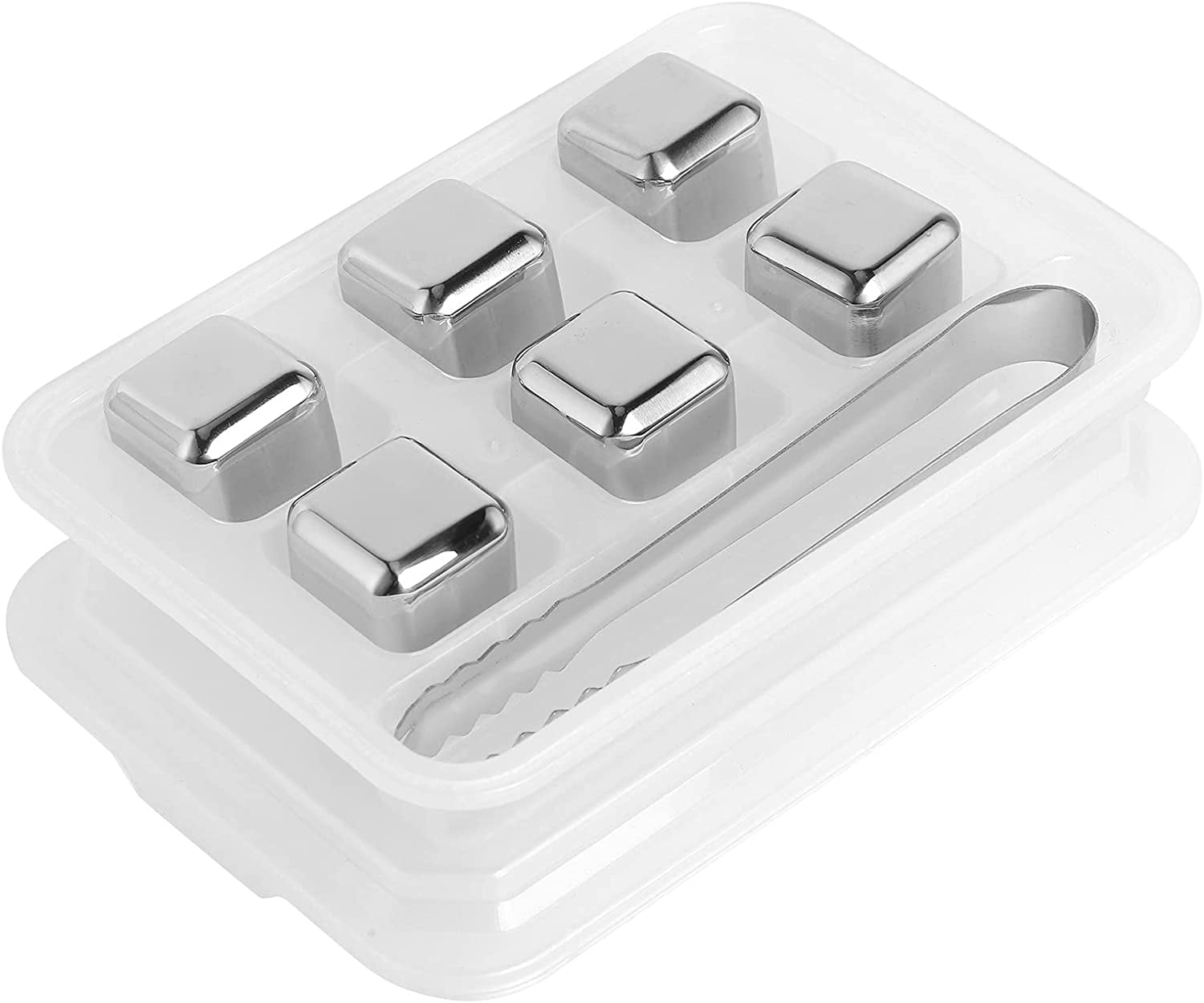 Stainless Steel Ice Cubes, Reusable Whiskey Wine Chilling Stones with ...