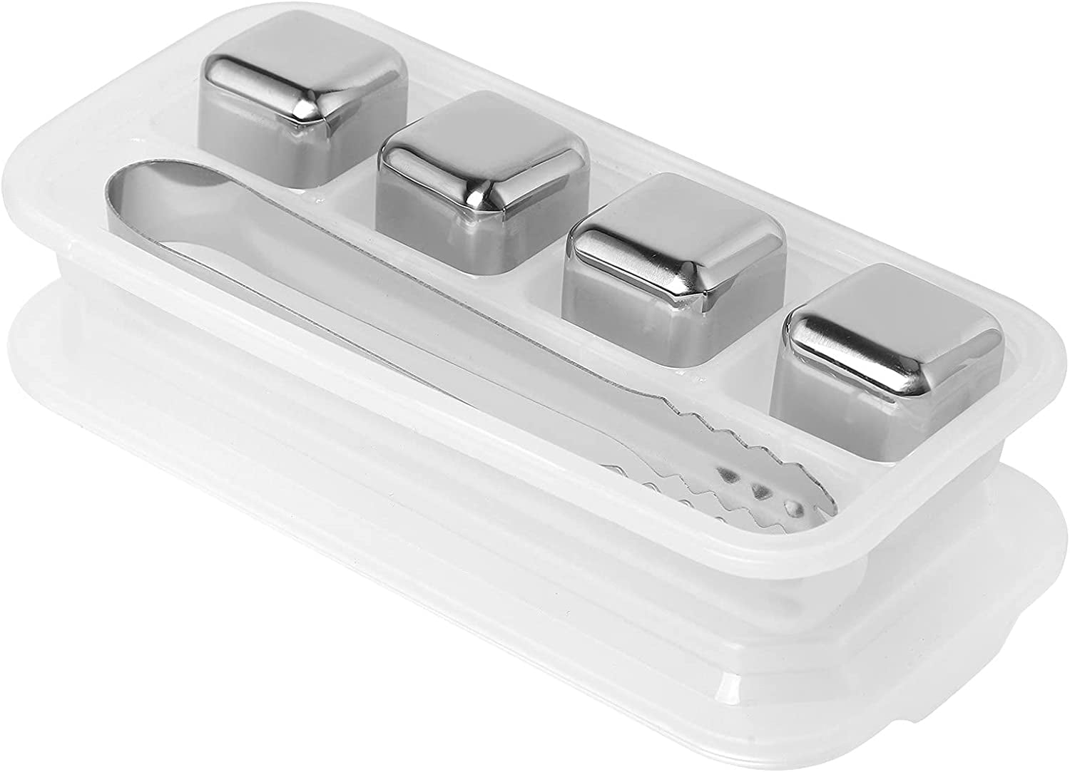 Stainless Steel Ice Cubes Reusable Whiskey Wine Chilling Stones with ...
