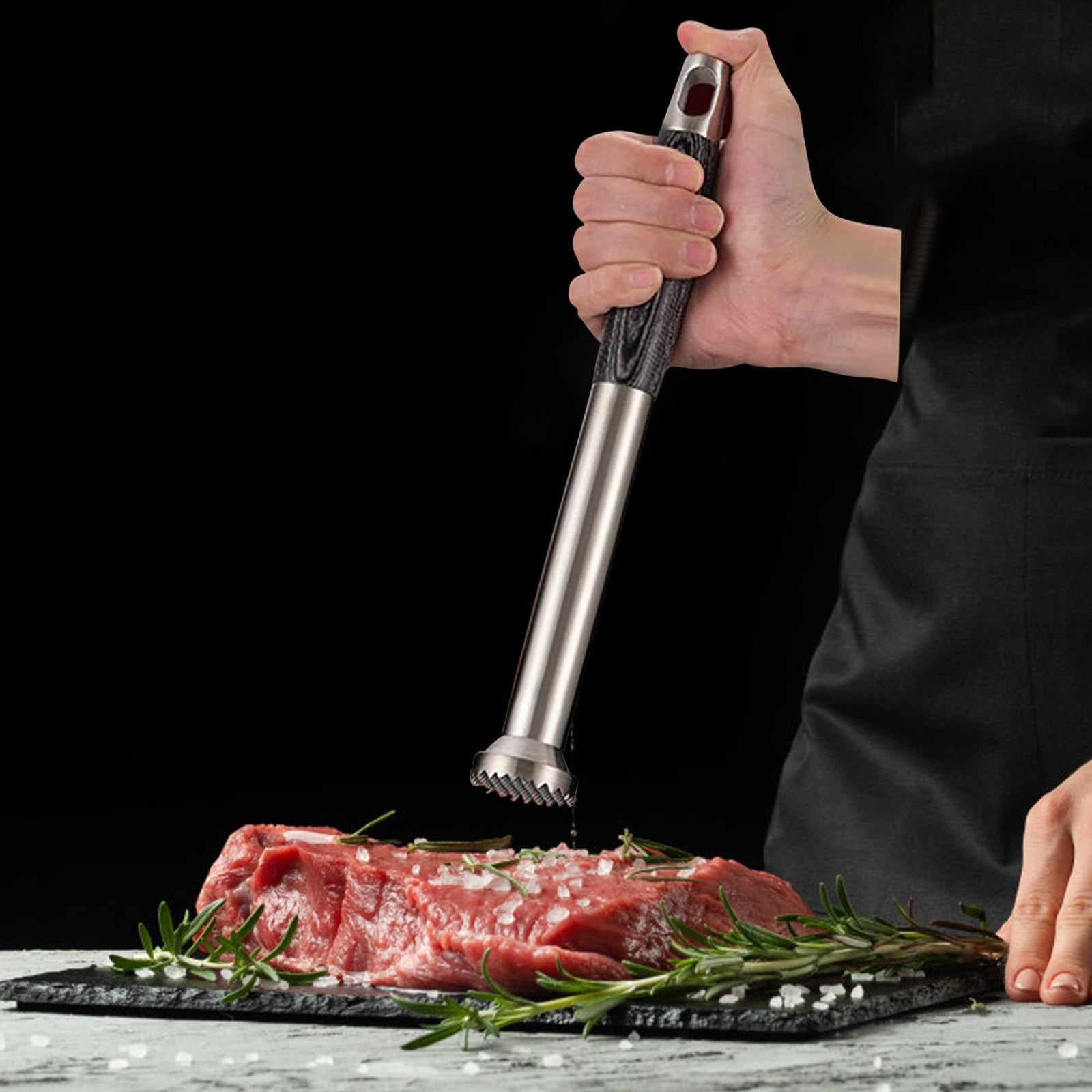 Stainless Steel Ice Paster & Meat Tenderizer | Ergonomic Design | Multi ...