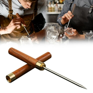 Viski Beechwood Handle Stainless Steel Ice Pick for Cocktails - Walmart.com