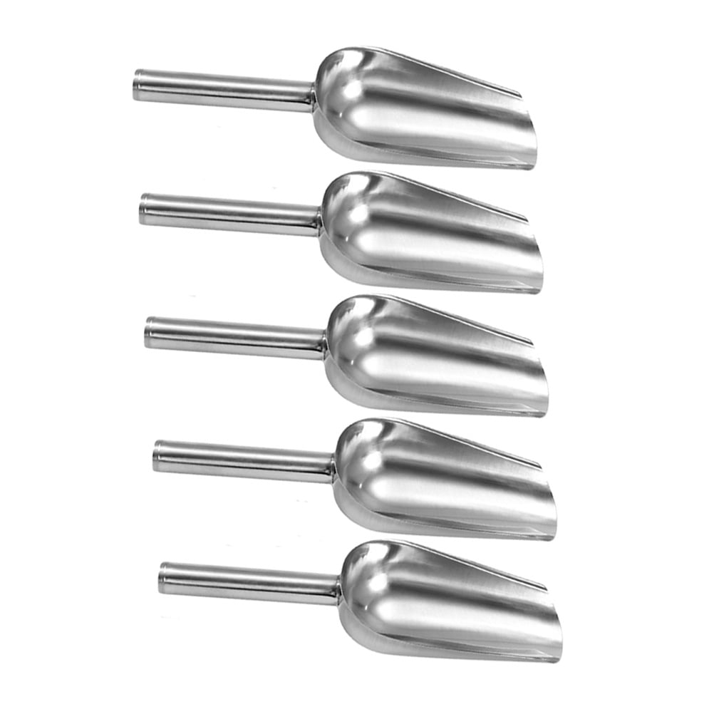 Stainless Steel Ice Scoop Commercial Maker Machine Shovel Metal Spoons ...