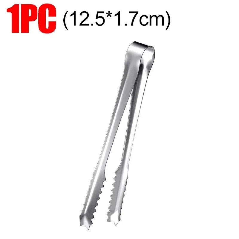 Stainless Steel Ice Tongs Bread Cake Clamps Salad Coffee Sugar Cubes ...