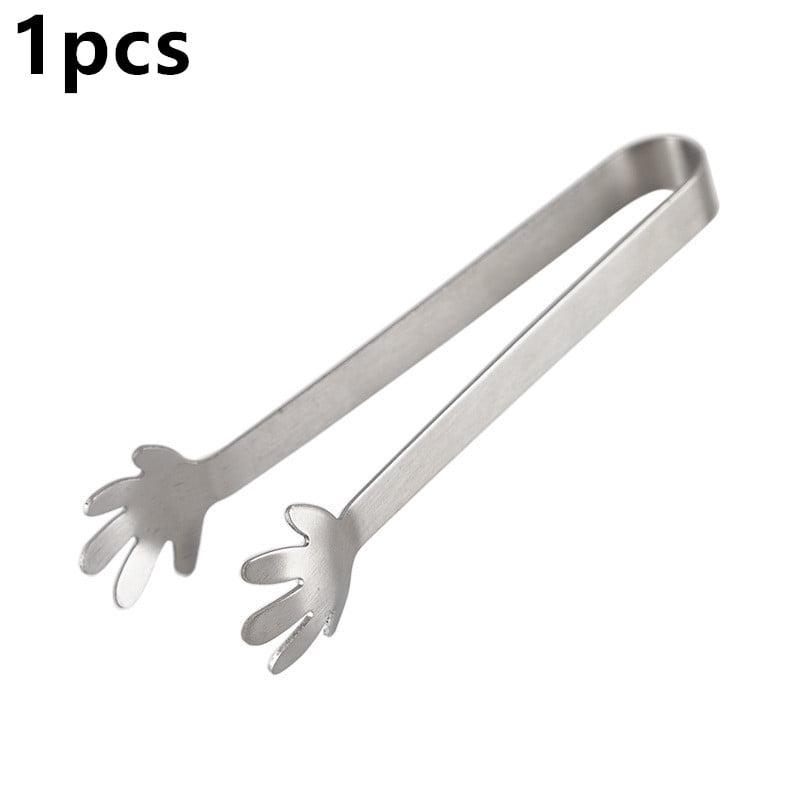 Stainless Steel Ice Tongs Portable Coffee Sugar Cubes Mini Serving ...