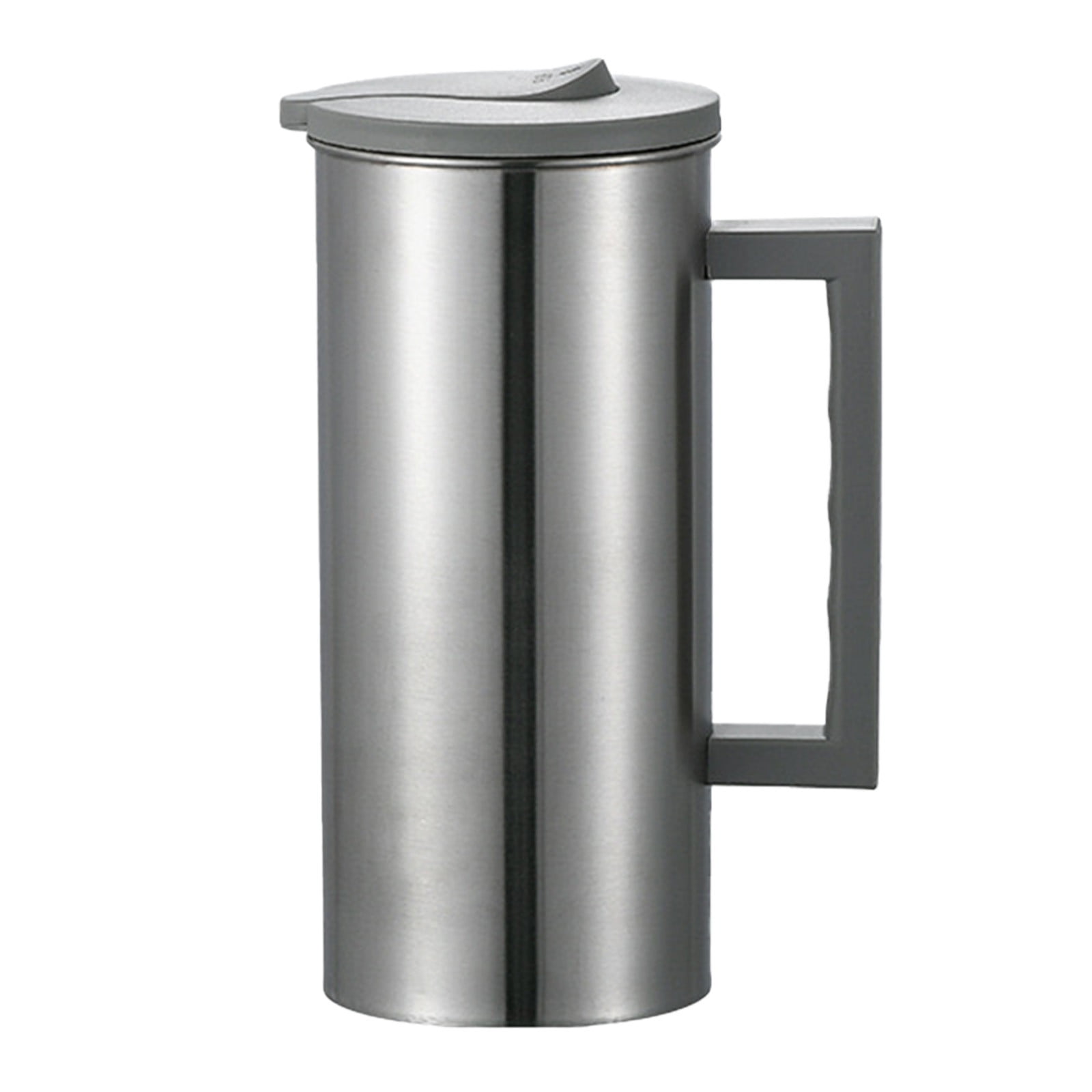 Stainless Steel Iced Tea Pitcher, Beverage/Water Pitcher with Lid Hot ...