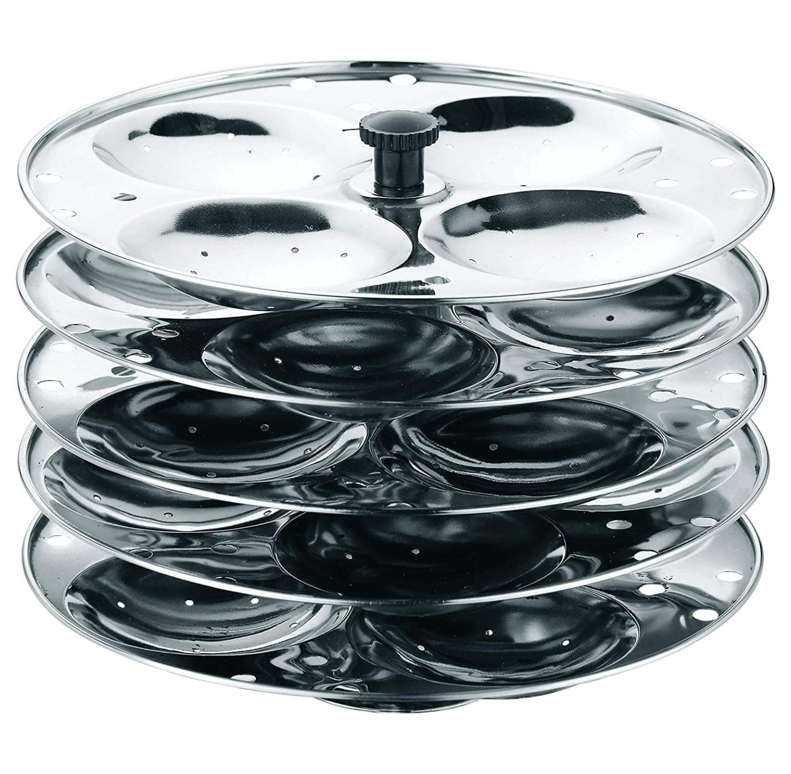 Stainless Steel Idli Stand – 5 Tier Stand – Makes up to 20 Idlis – Easy ...