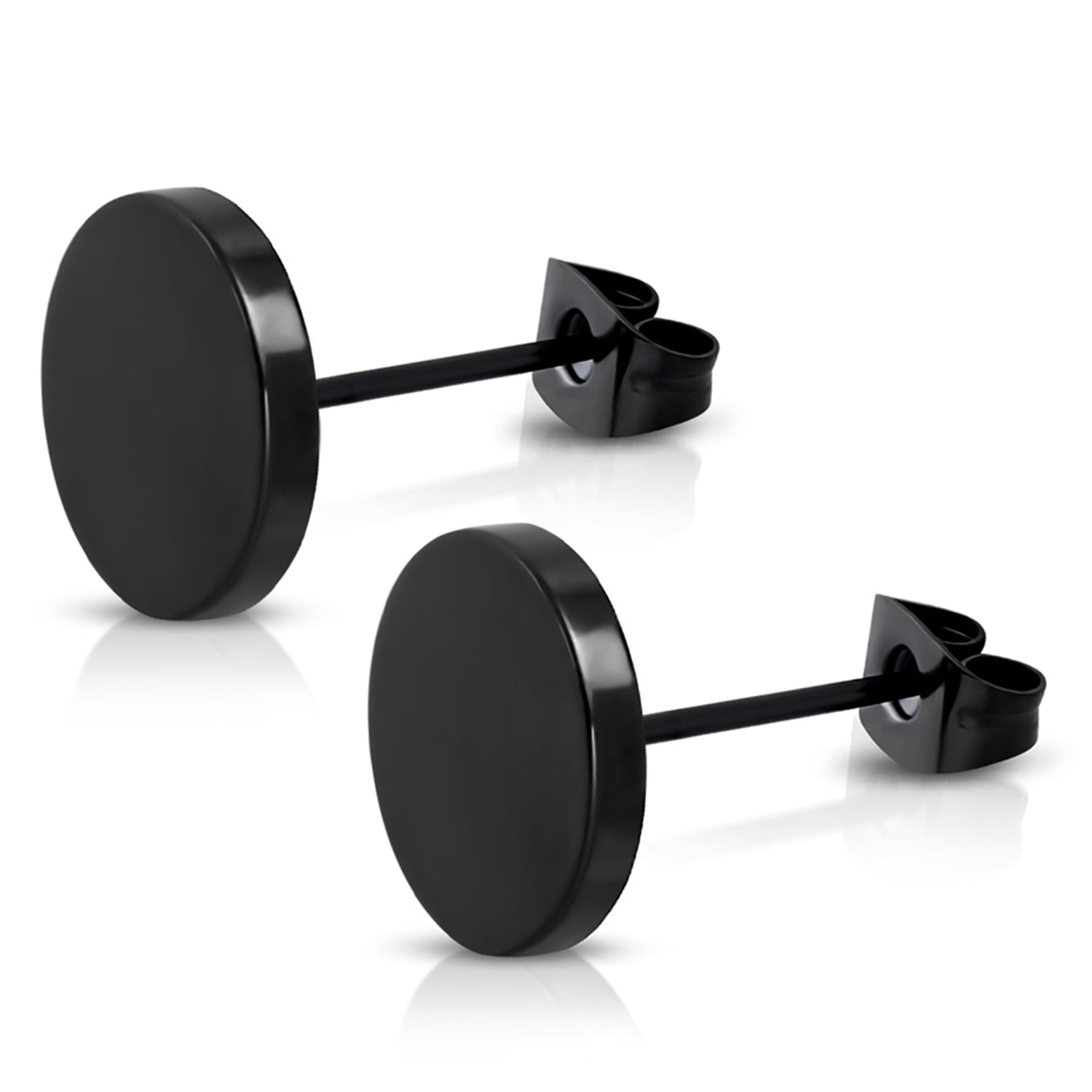 Stainless Steel Illusion Round Circle Button Stud Post Earrings ...