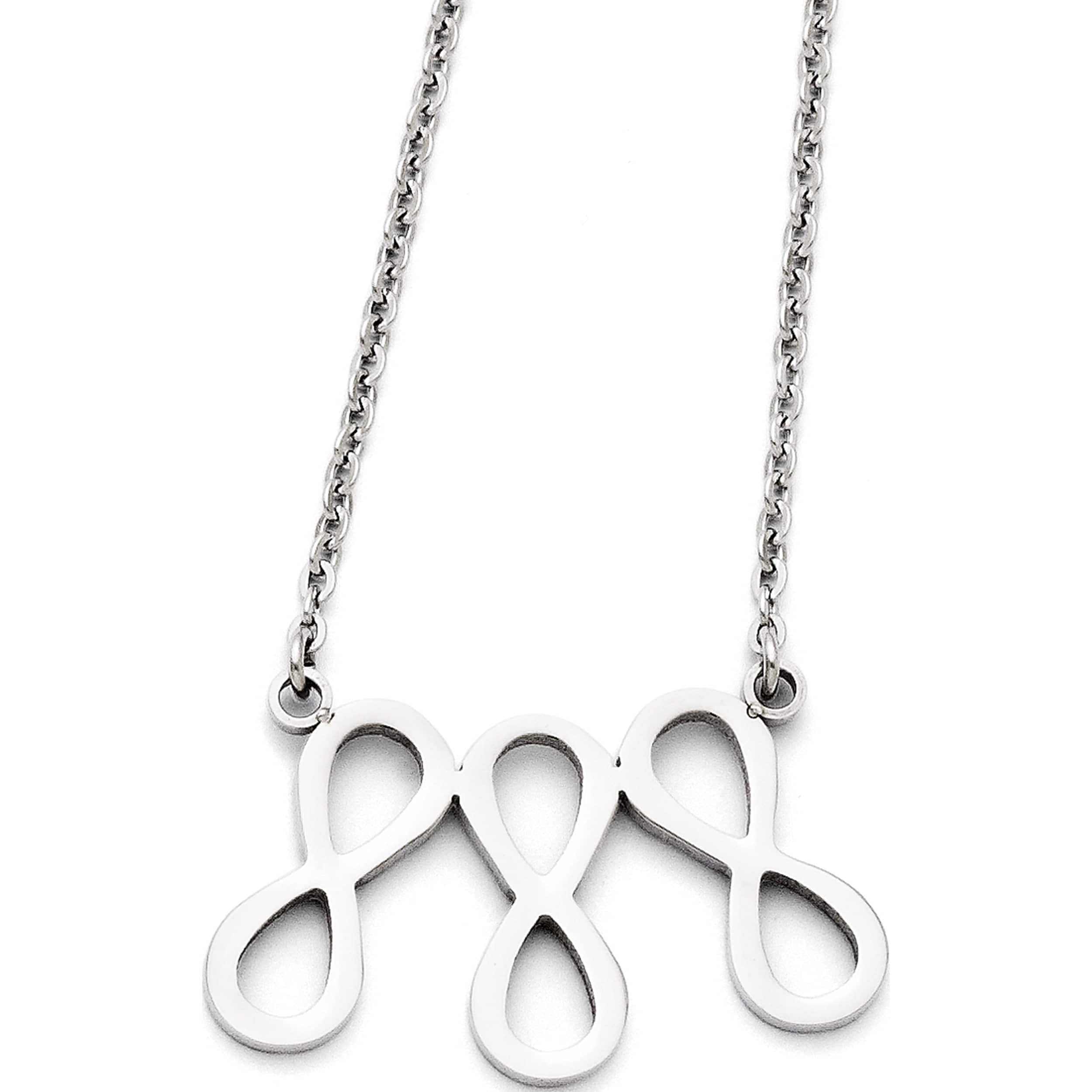 Stainless Steel Infinity Symbol Polished Necklace Made In China srn1284 ...