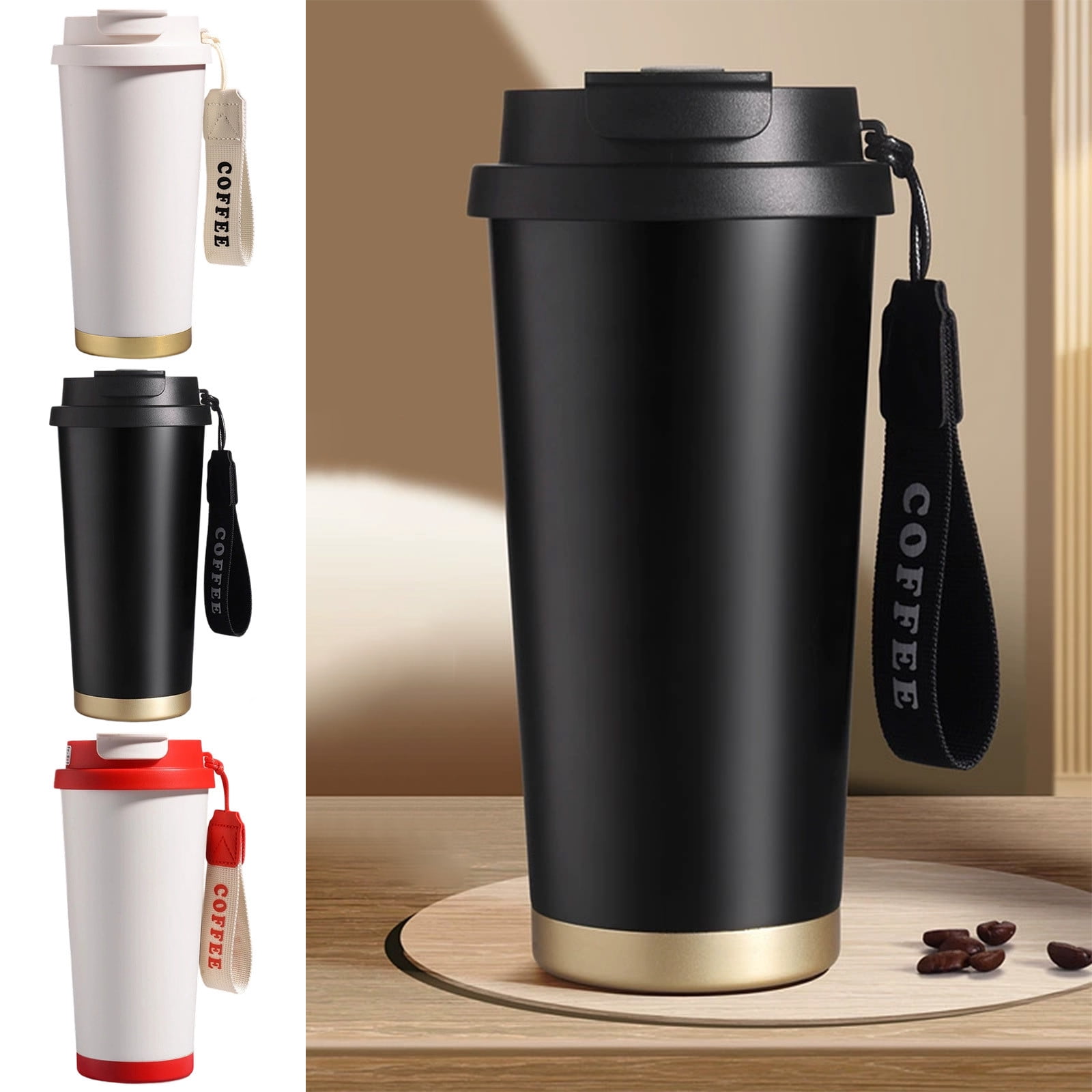 Stainless Steel Insulated Coffee Tumbler 500ml | 304 Vacuum Cup with ...
