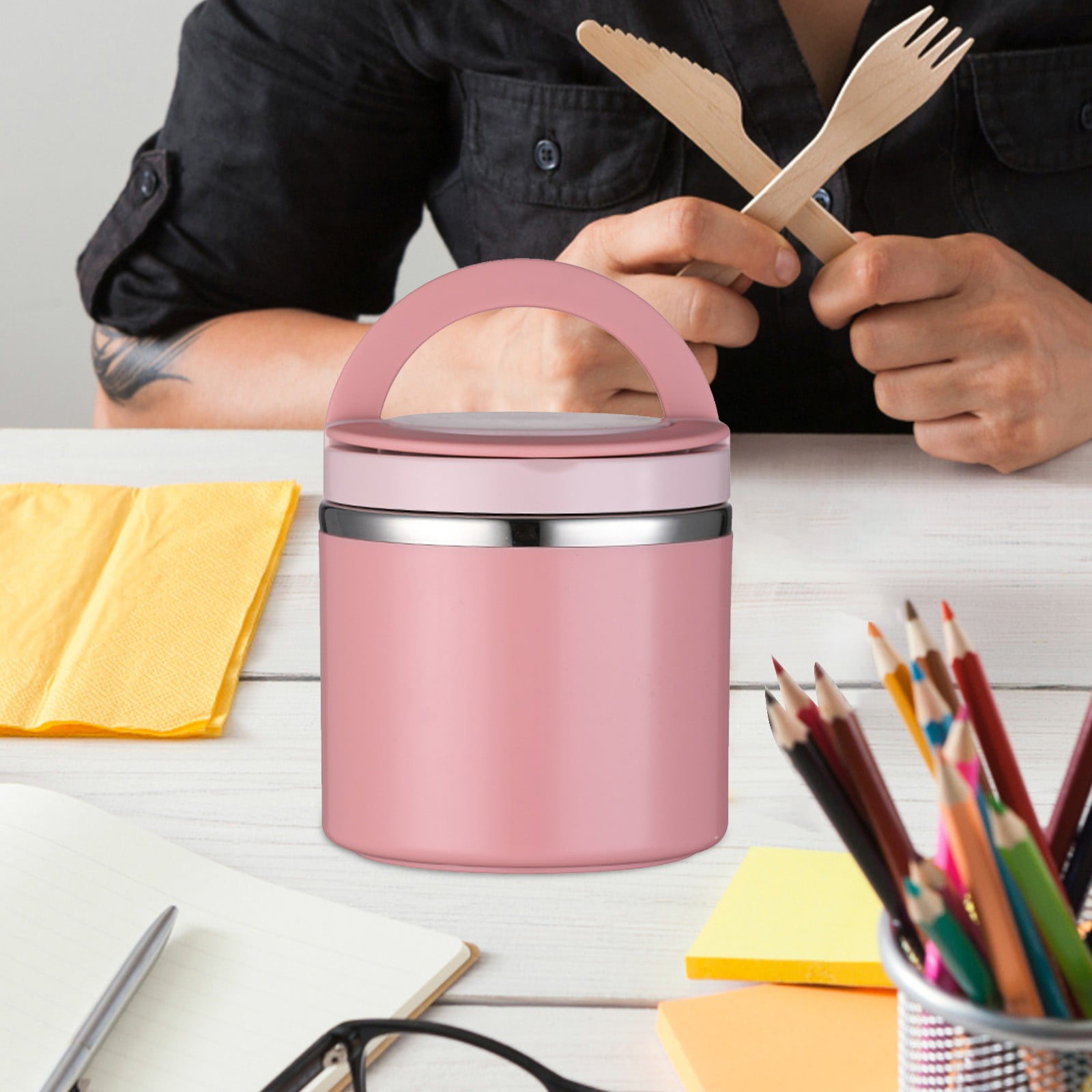 Stainless Steel Insulated Lunch Box, Leakproof Stackable Food Container ...