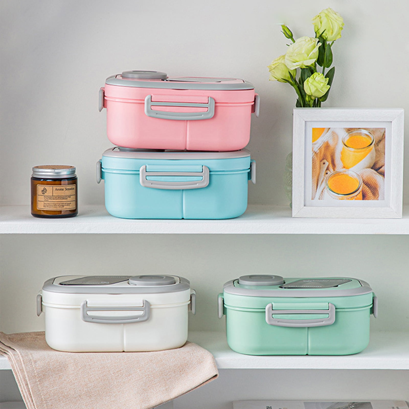 Stainless Steel Insulated Lunch Box, Portable Bento Box, Multi ...