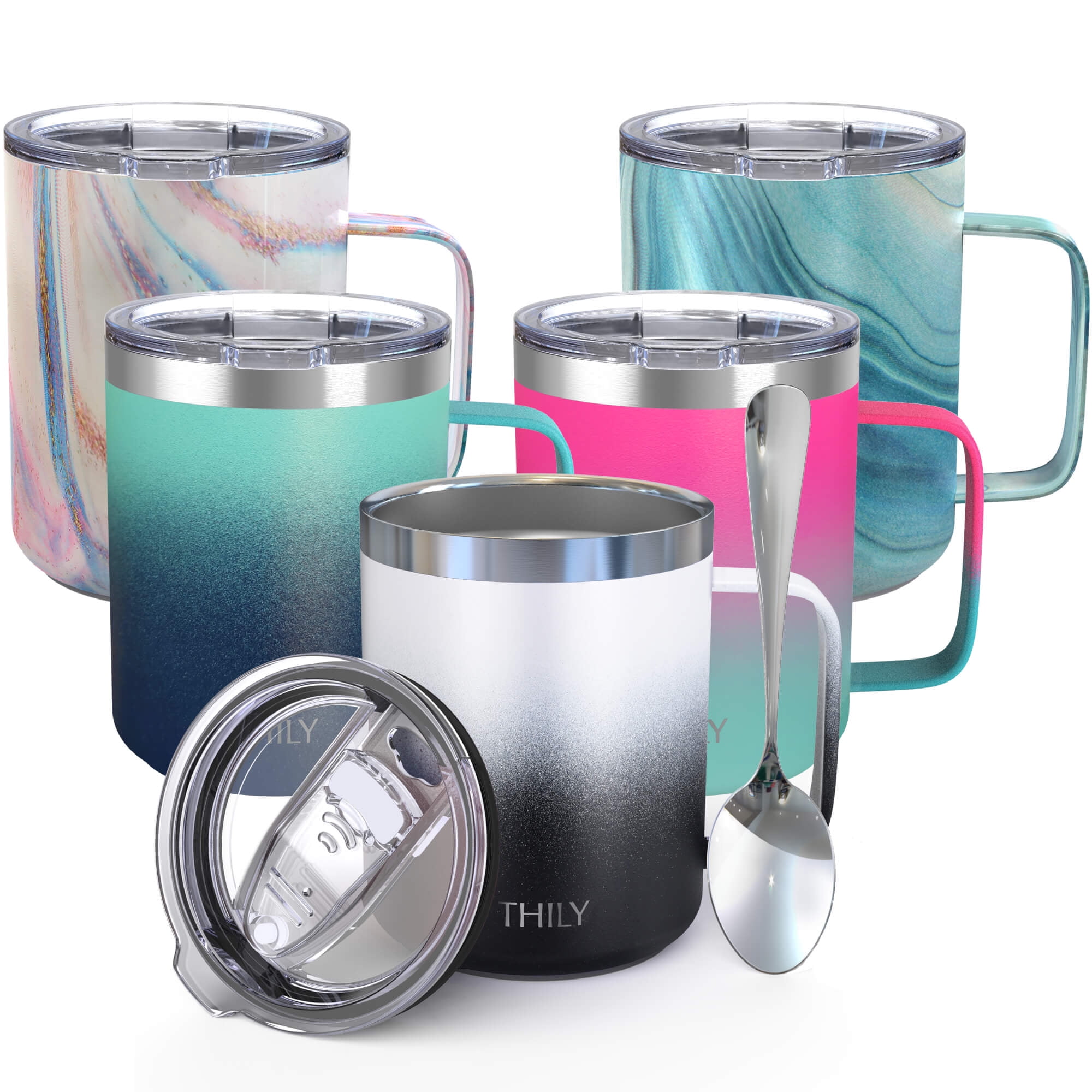 Stainless Steel Insulated Travel Mug Thily 12 Oz Vacuum Insulated