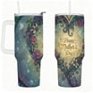 Stainless Steel Insulated Tumbler with Handle, Lid and Straw, Mama ...