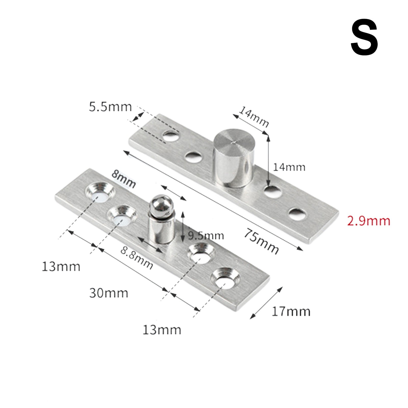 Stainless Steel Invisible 360 Degree Rotary Door Pivot Up and Down ...