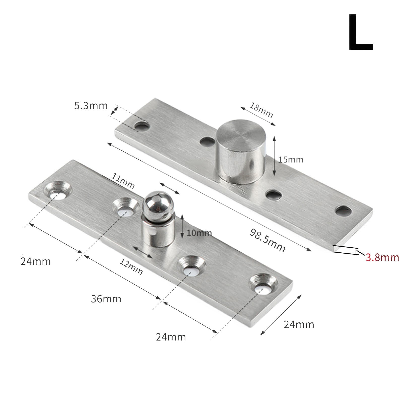 Stainless Steel Invisible 360 Degree Rotary Door Pivot Up and Down ...