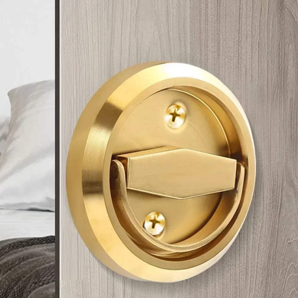 Stainless Steel Invisible Door Handles Round Embedded Concealed Cabinet ...