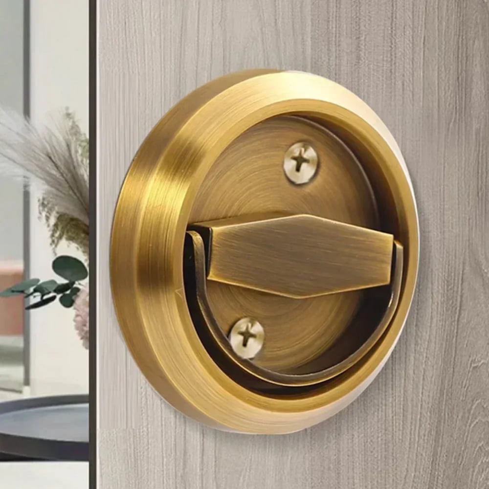 Stainless Steel Invisible Door Handles Round Embedded Concealed Cabinet ...