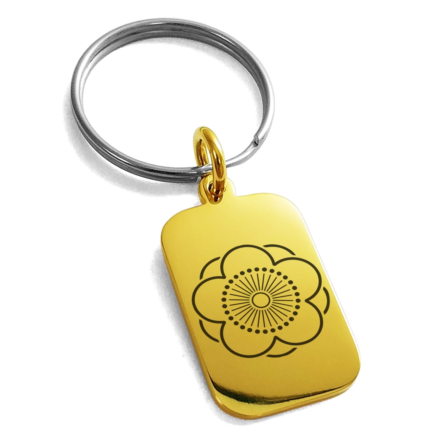Tioneer Stainless Steel Kage Yae Mukou Ume Kamon Crest Engraved Small ...