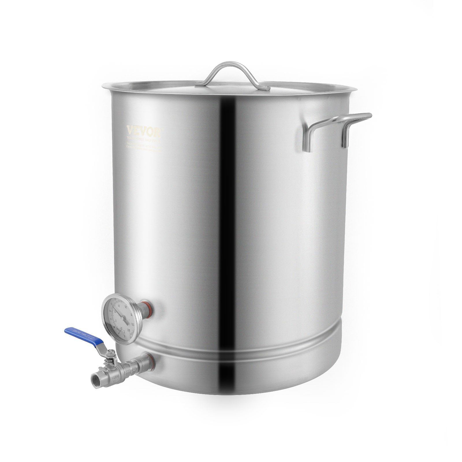 Stainless Steel Kettle, 16 GALLON Brewing Pot, Tri Ply Bottom for Beer ...