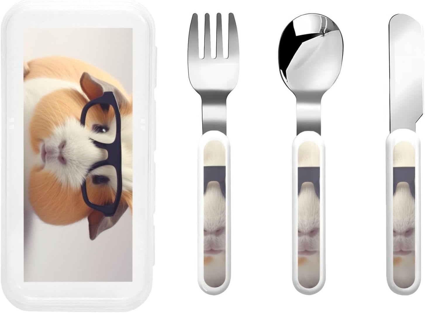 Stainless Steel Kids Silverware Set, Smiling Utensil Set Reusable ...