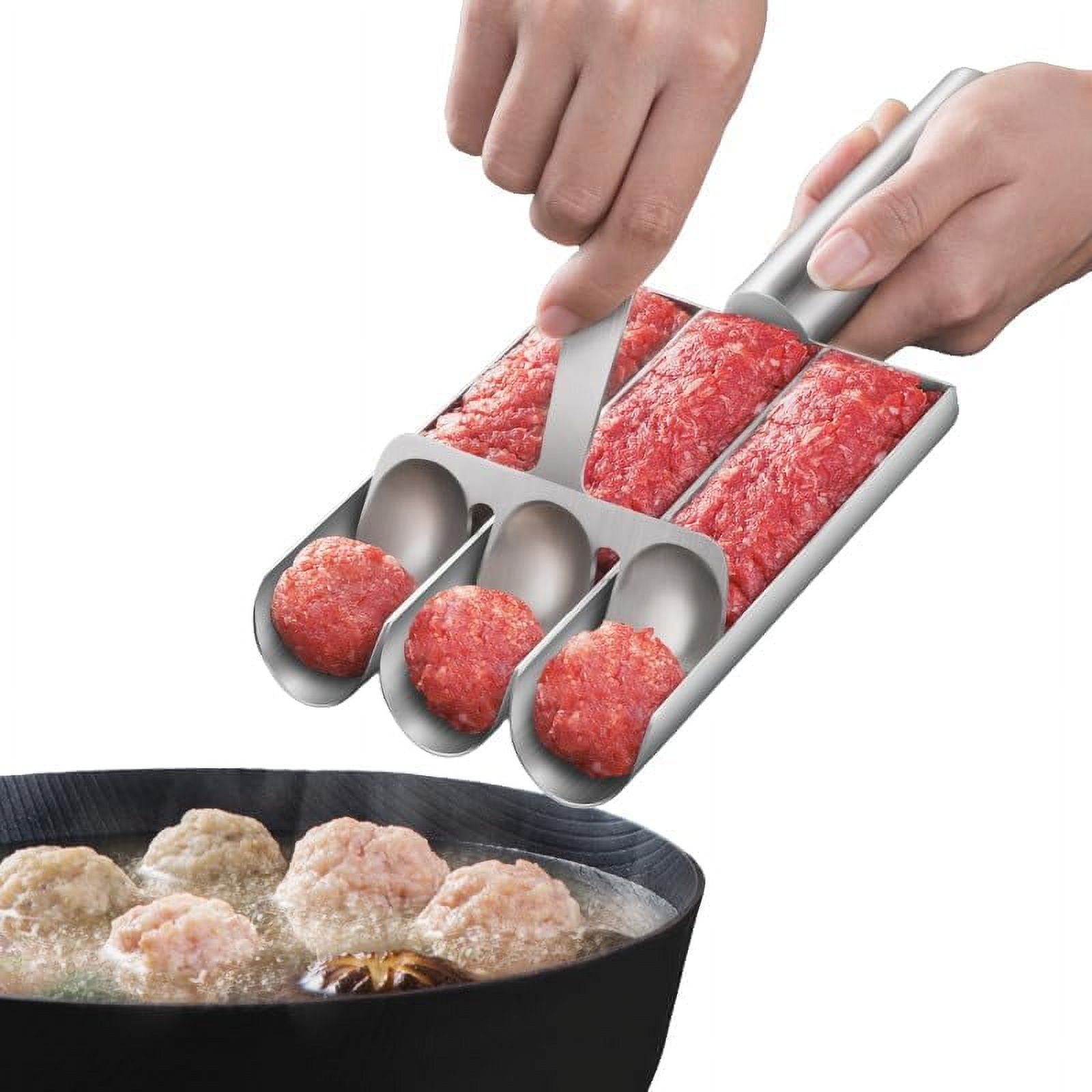 Stainless Steel Kitchen 3 Meatball Maker, 2024 Creative Meat Baller ...