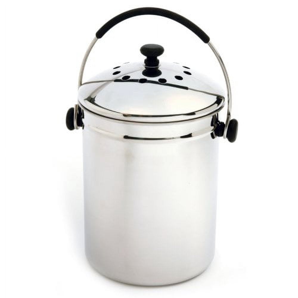 Stainless Steel Kitchen Compost Keeper Bin with Charcoal Filter ...
