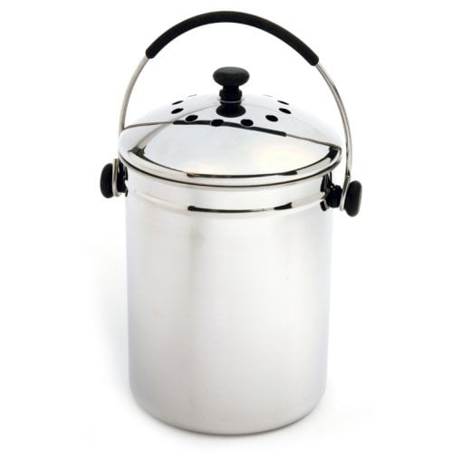 Stainless Steel Kitchen Compost Keeper Bin with Charcoal Filter ...