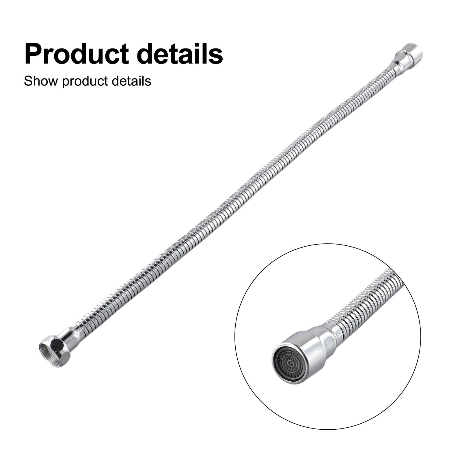 Stainless Steel Kitchen Faucet Extender Nozzle Aerator Bendable 50Cm ...