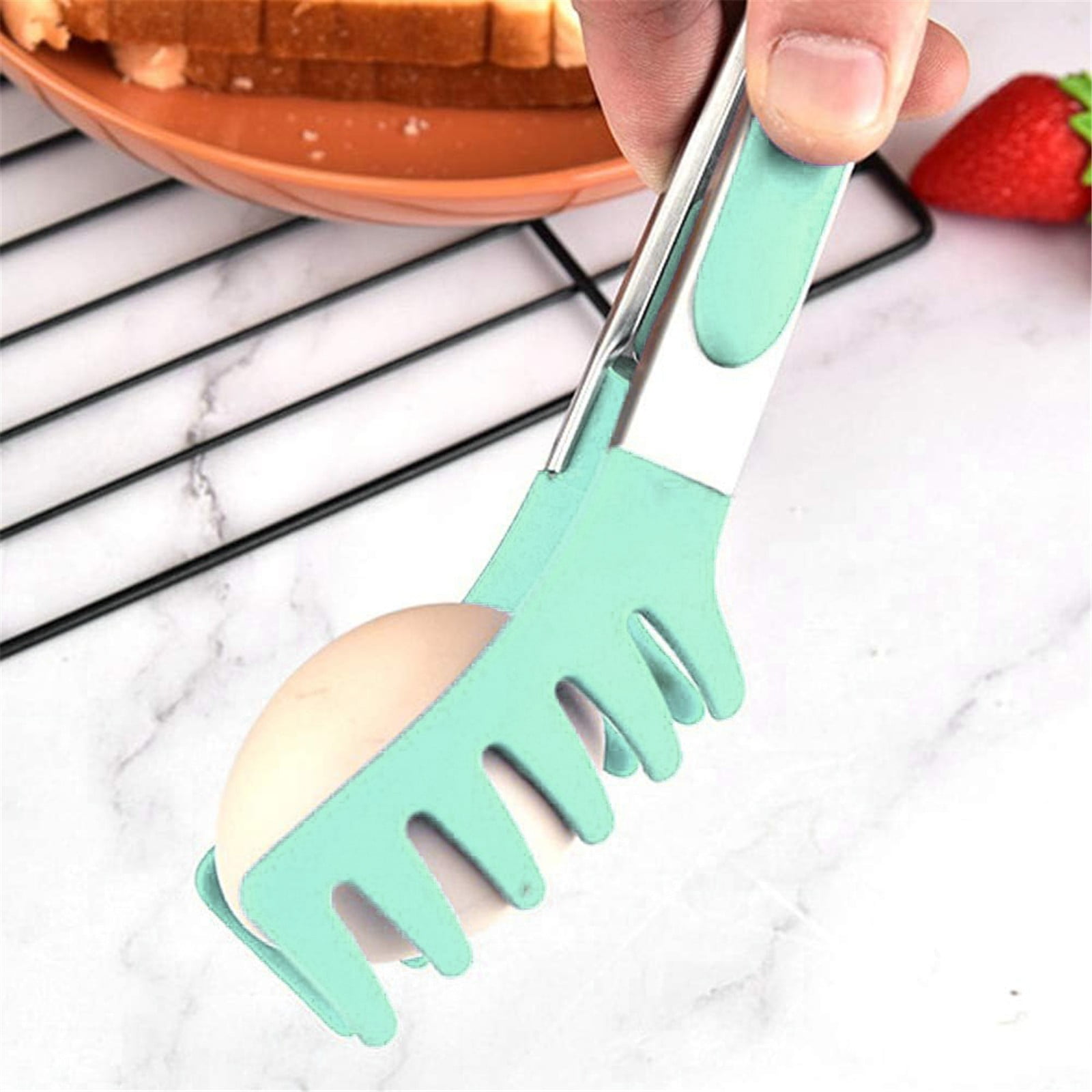 Stainless Steel Kitchen Food Tongs Set for Cooking with Silicone Tips ...