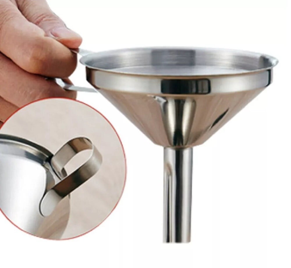 Stainless Steel Kitchen Funnel 3 Set with 2 Brushes – Food Grade No ...