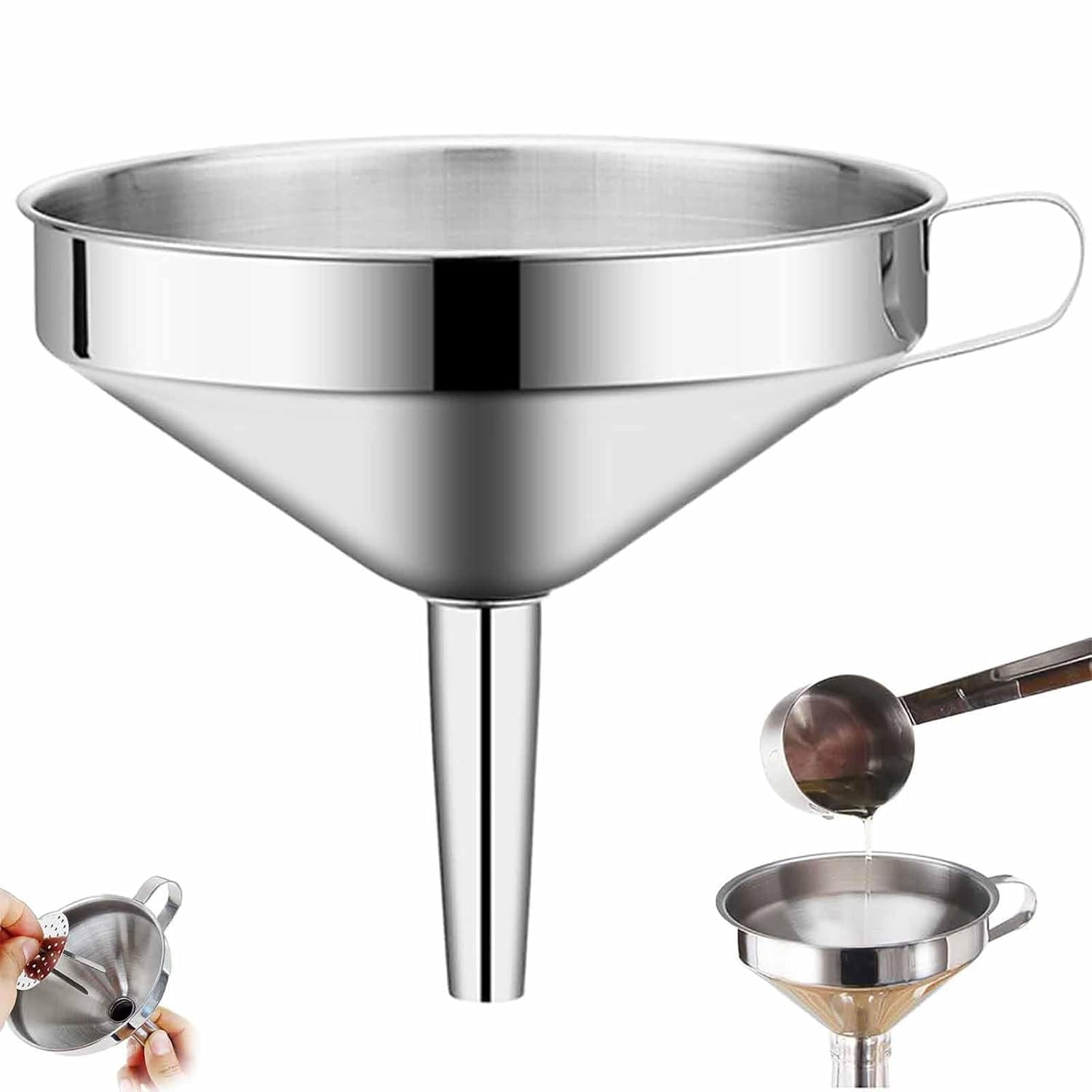 Stainless Steel Kitchen Funnels, 2025 Upgrade Food Grade Funnel ...